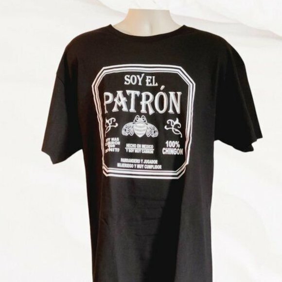Shirts | Men Basic Black Tshirt Soy El Patron Graphic Size L | Poshmark